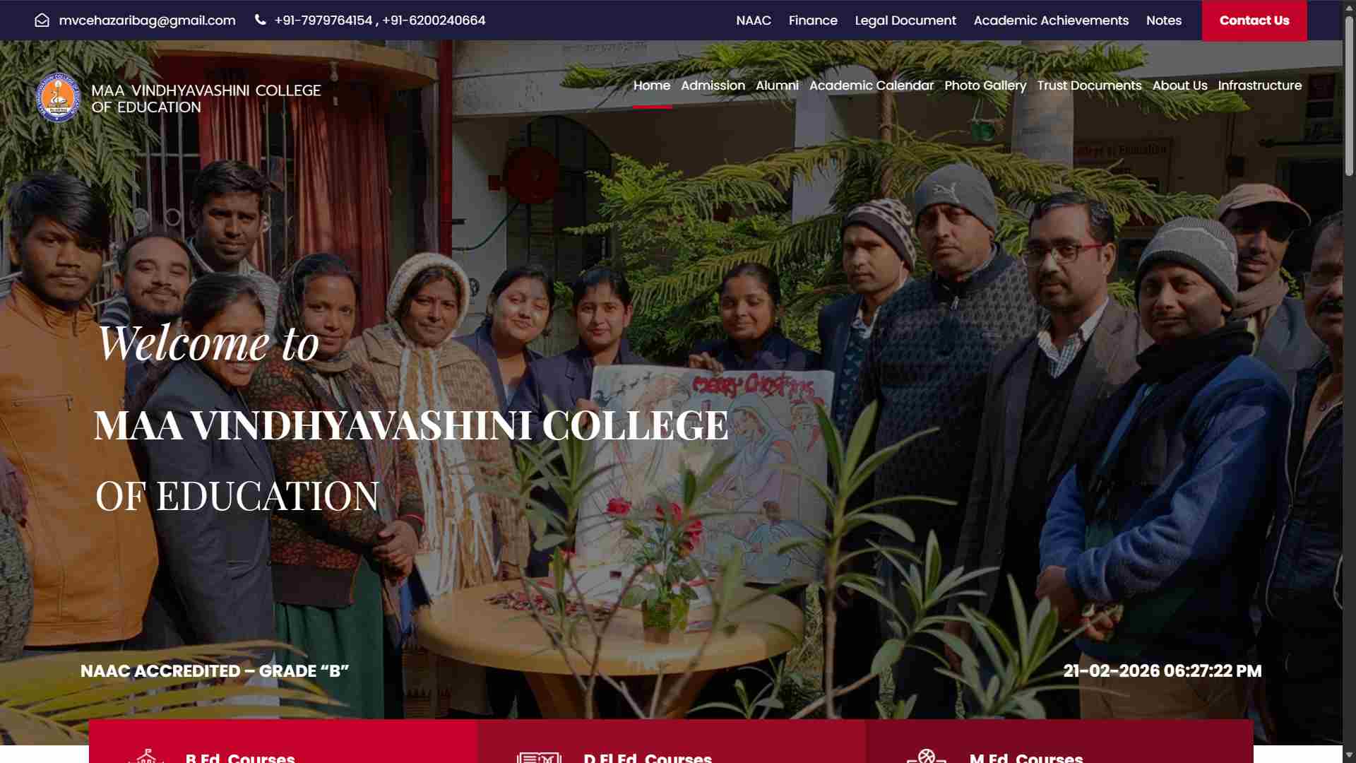 Maa Vindhyvashini B.Ed College Padma, Hazaribag B.Ed Notes and Study ...